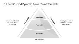 3-Level Curved Pyramid PPT Slide Template - SlideModel