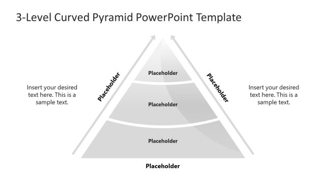3-Level Curved Pyramid PPT Slide Template - SlideModel