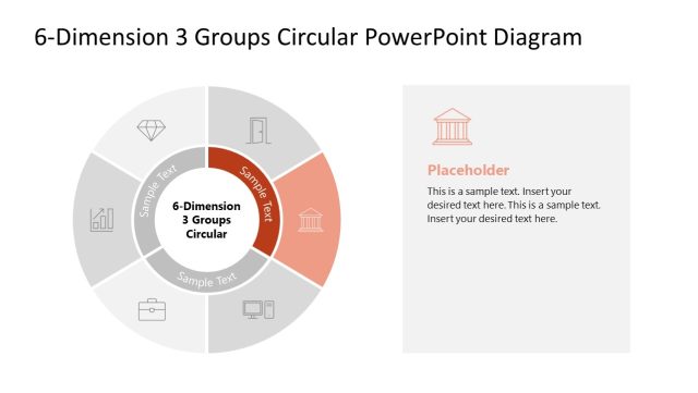 Editable Dimension 2 Slide - 6-Dimension 3 Groups PPT Template - SlideModel