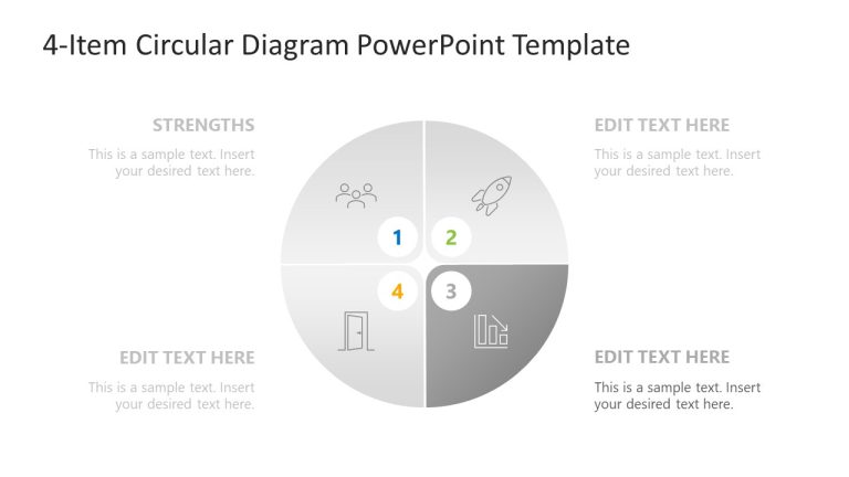 Focus Slide - 4-Item Circular Diagram - SlideModel