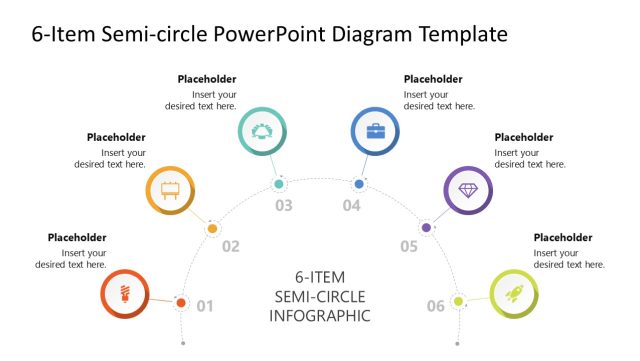 Customizable 6-Item Semi-circle Diagram Template - SlideModel