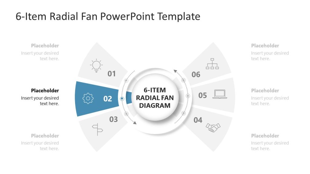 6-Item Radial Fan Slide Template - SlideModel