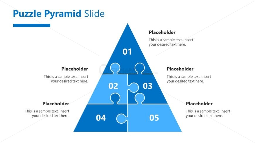 Puzzle Pyramid Slide - Business Report Presentation Layout - SlideModel