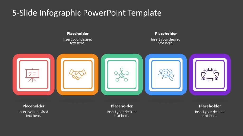 5-Item Horizontal Infographic Diagram Template - SlideModel
