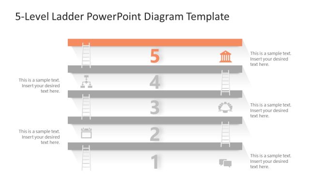 Editable 5 Level Vertical Ladder Template - SlideModel