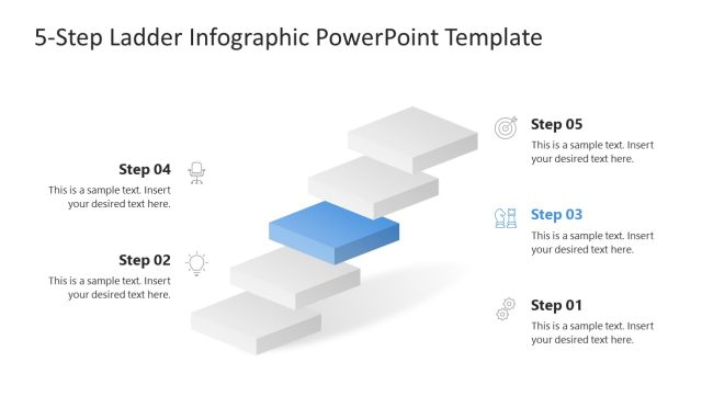 Stage 3 PPT Slide - 5-Step Ladder Infographic Template - SlideModel