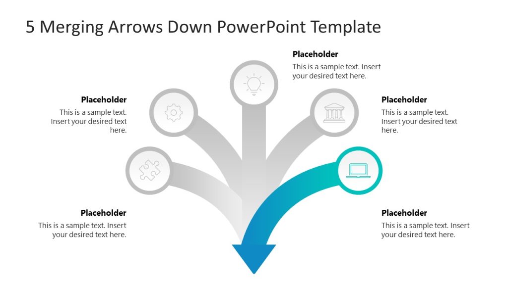 Slide for Point 5 Presentation - Merging Arrows Diagram - SlideModel