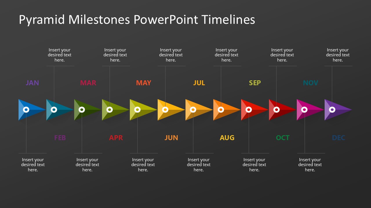 Pyramid Milestones PowerPoint Timelines