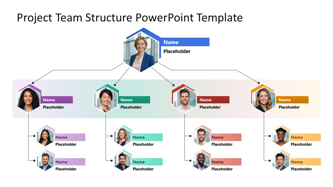 Project Team Structure PowerPoint Template