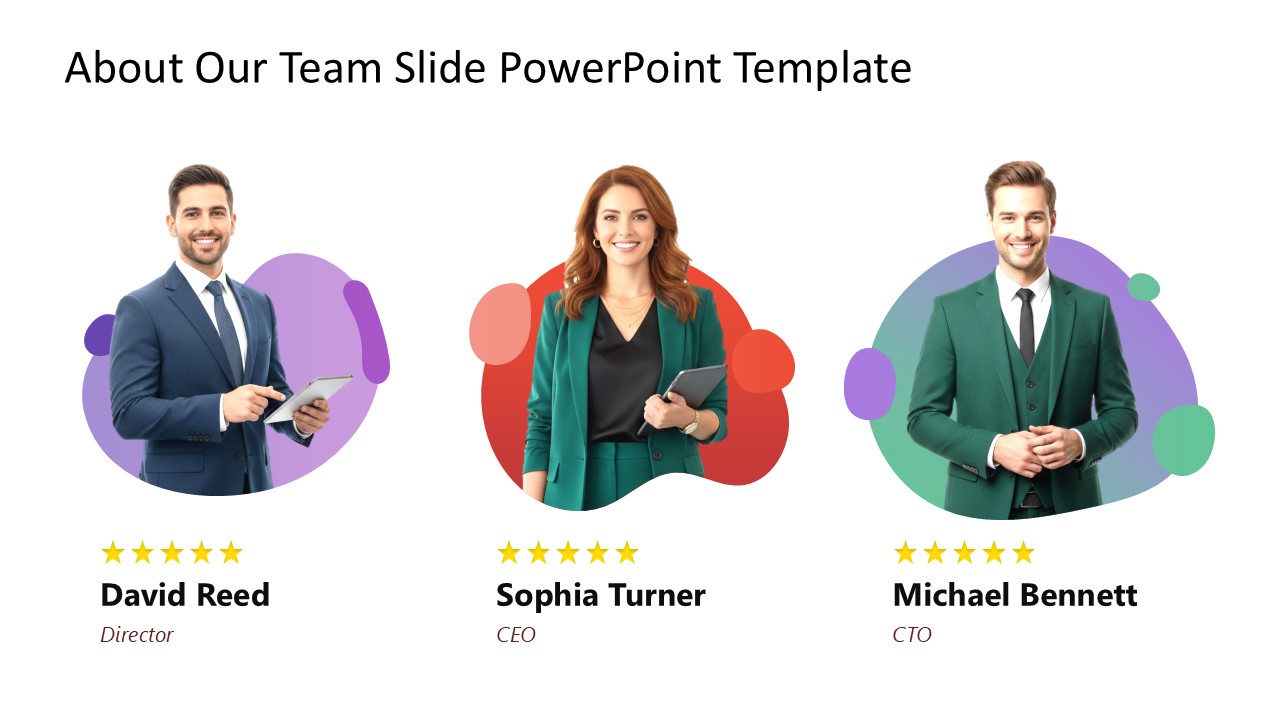 About Our Team Slide PowerPoint Template