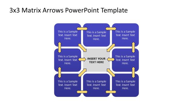 3x3 Matrix Arrows Presentation Slide Template - SlideModel