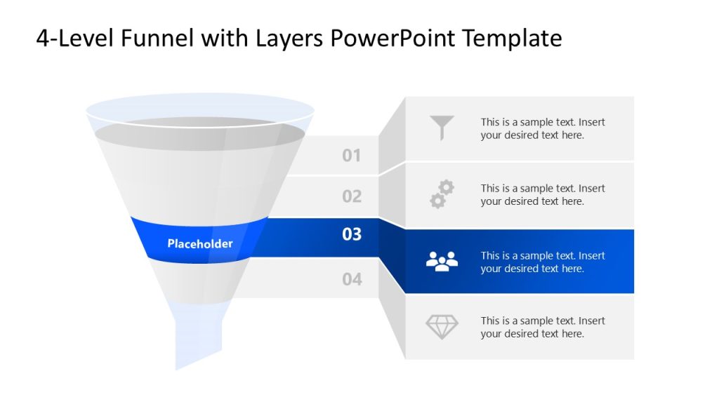 Level 3 Presentation Slide - 4-Level Funnel with Layers Template - SlideModel