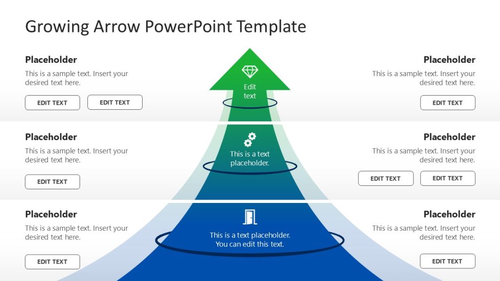 Editable Growing Arrow PPT Slide Template - SlideModel
