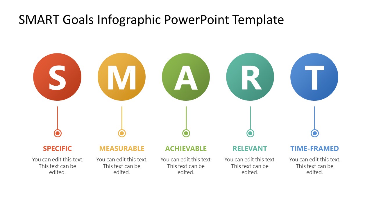 SMART Goals Slide Template Infographic for PowerPoint