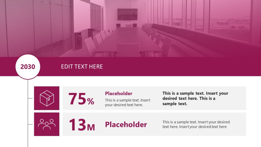 Editable Vertical By The Numbers Presentation Slide - SlideModel