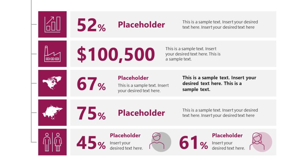 Vertical By The Numbers Template for Business Presentation - SlideModel