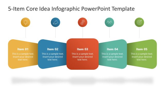 5-Item Core Idea Infographic Template for Presentation - SlideModel