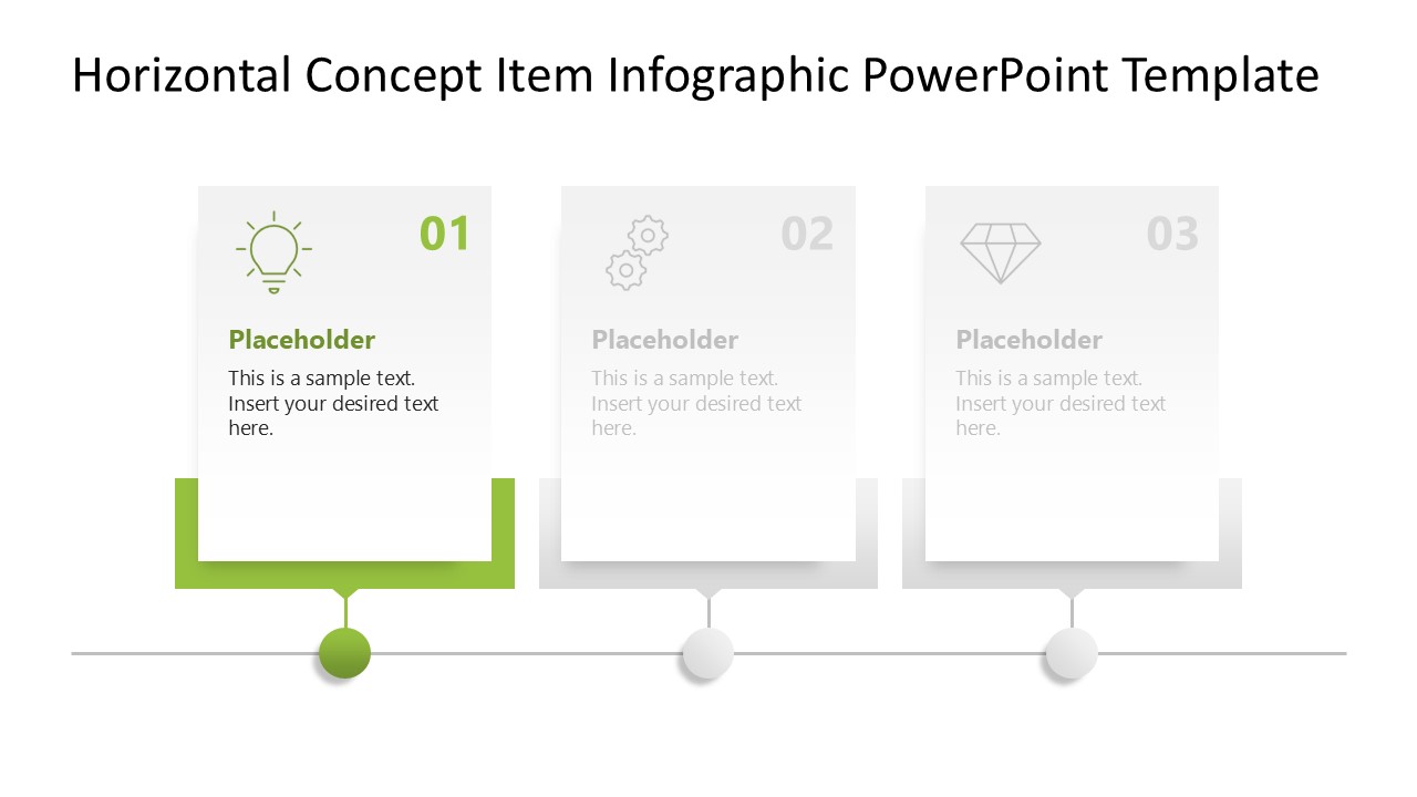 Horizontal Concept Item Infographic PowerPoint Template