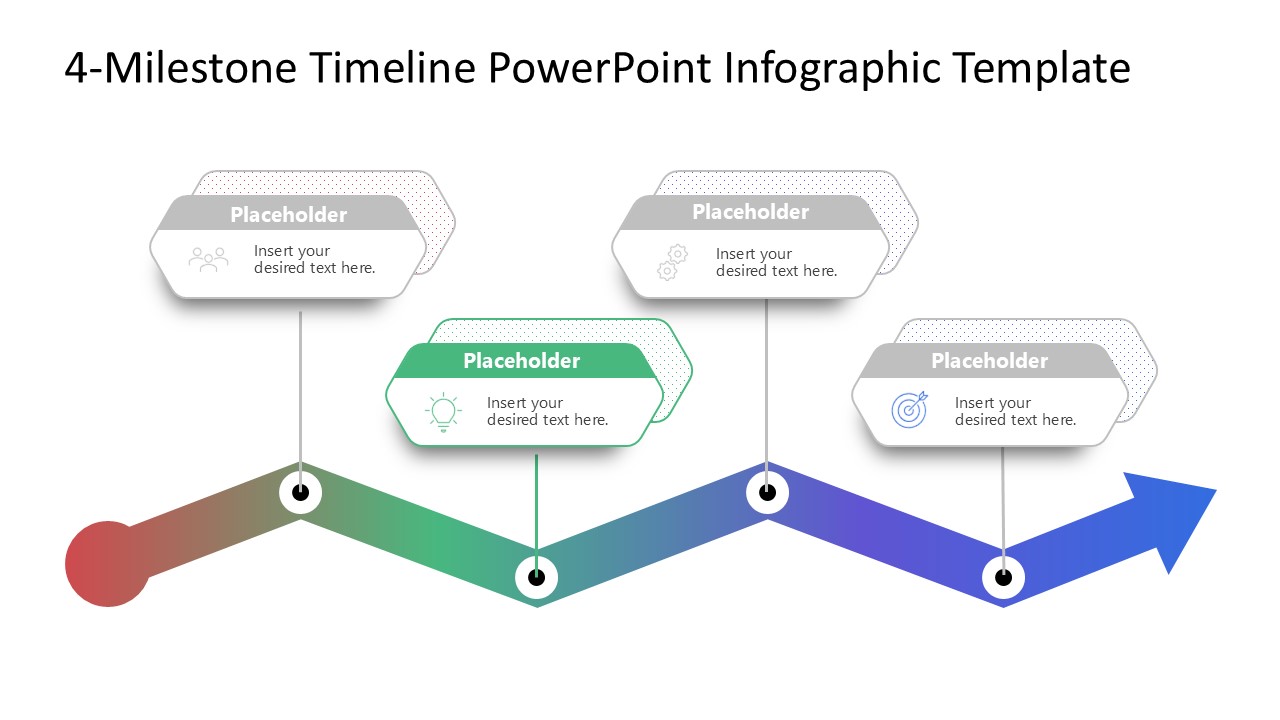 4-Milestone Timeline PowerPoint Infographic Business Template