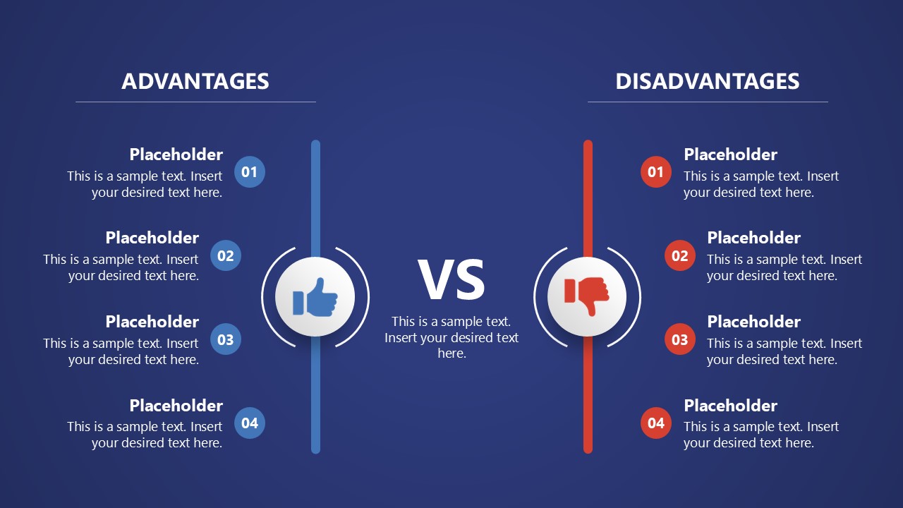 Advantages vs Disadvantages PowerPoint Template