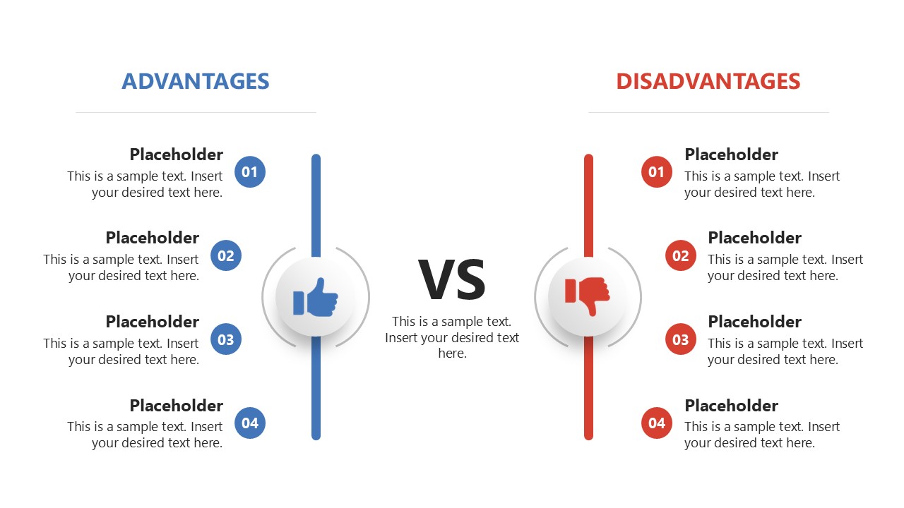 Advantages vs Disadvantages PowerPoint Template