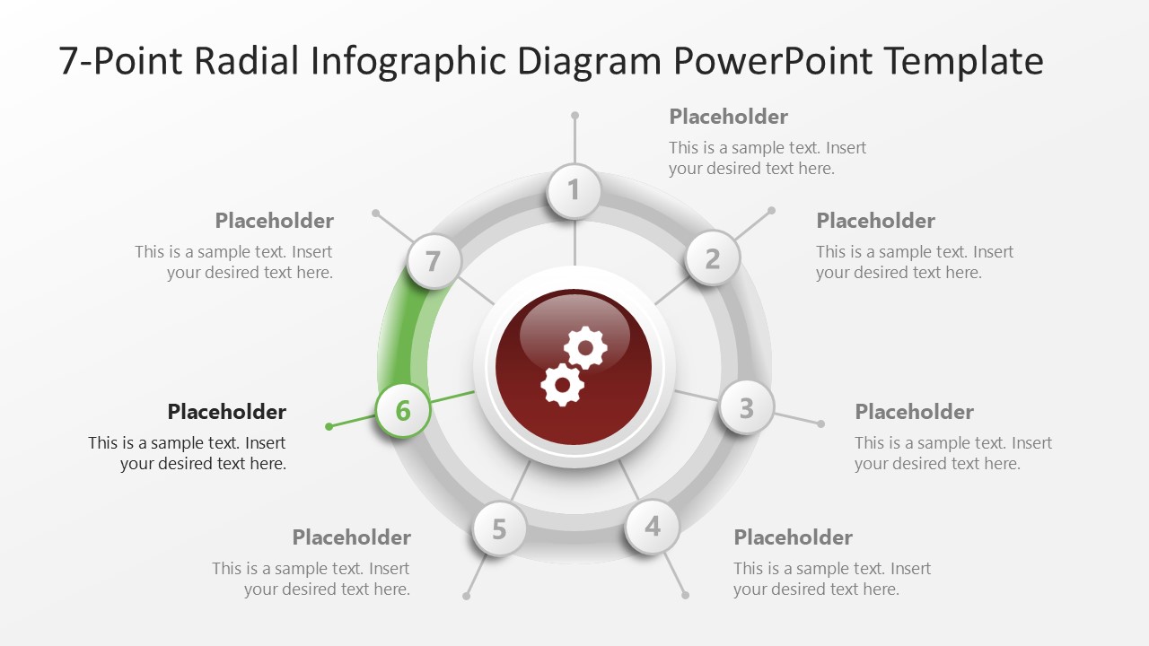 7-Point Radial Infographic PowerPoint Template