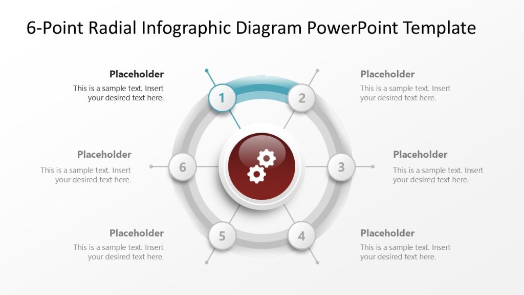6-Point Radial Infographic PowerPoint Slide - SlideModel