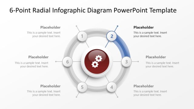 6-Point Radial Infographic Presentation Diagram - SlideModel