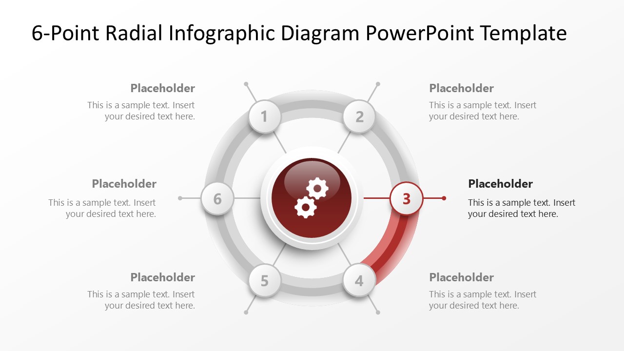 6-Point Radial Infographic PowerPoint Template