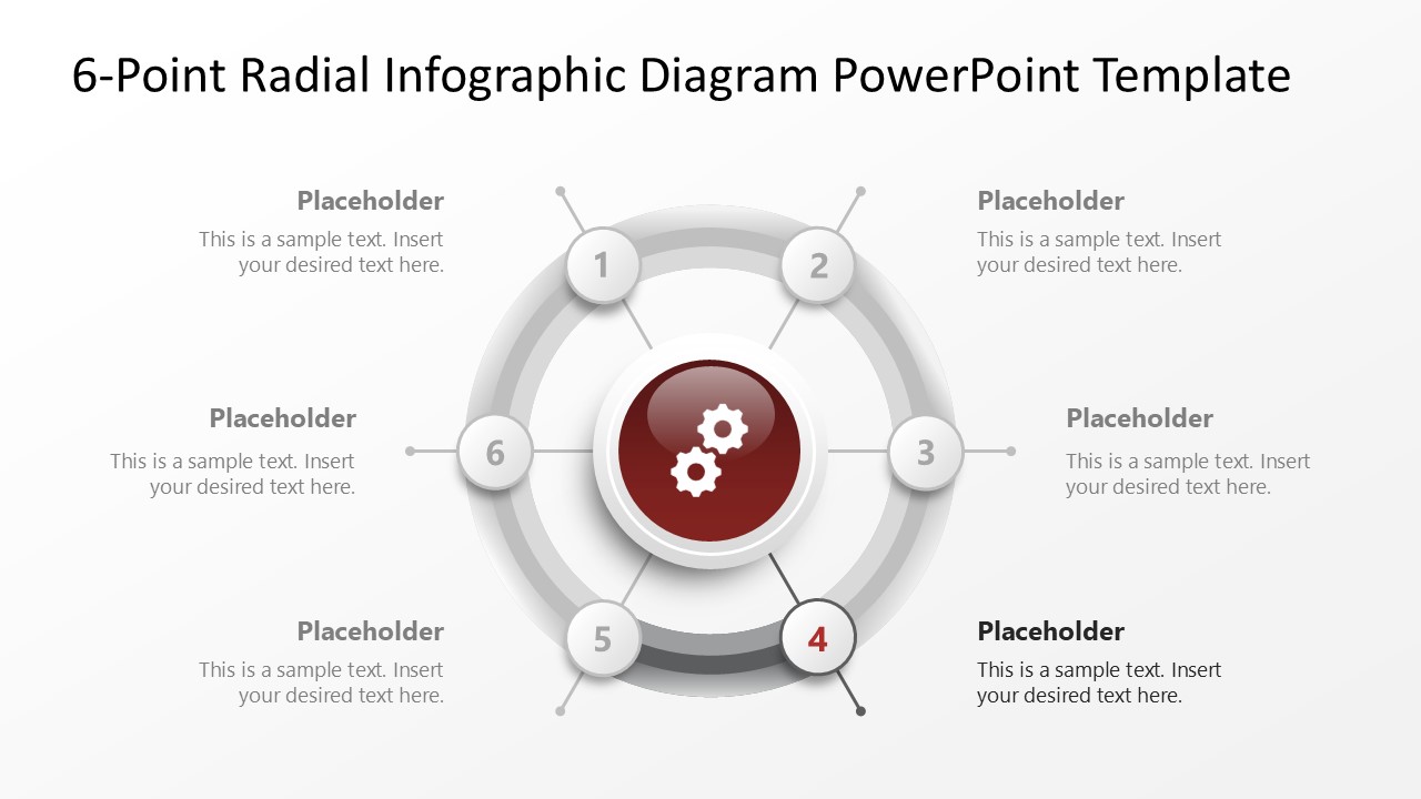 6-Point Radial Infographic PowerPoint Template
