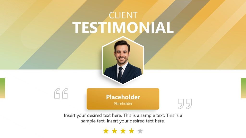 Client Testimonial Template Layout Slide - SlideModel