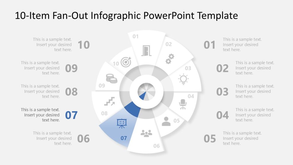 10-Item Fan-Out Infographic Template for Presentation - SlideModel