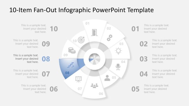 Engaging 10-Item Fan-Out Infographic Layout - SlideModel