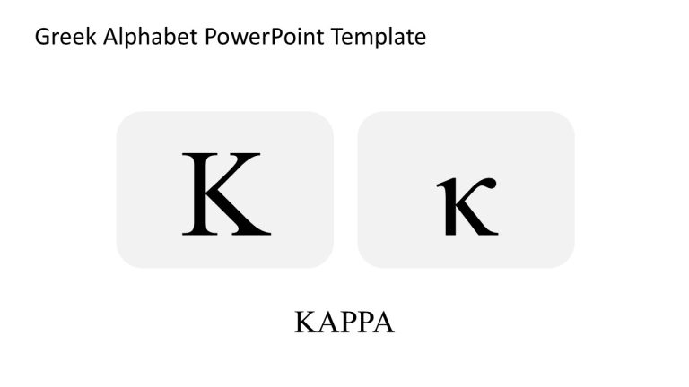 Kappa Slide for Greek Alphabet Presentation - SlideModel