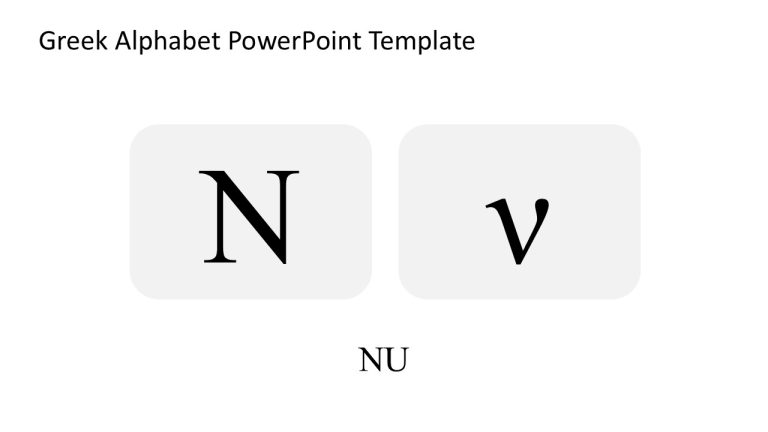 Nu Slide - Greek Alphabet PPT Template - SlideModel