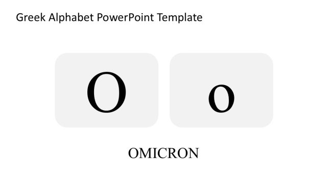 Greek Alphabet PPT Template Slide for Omicron - SlideModel