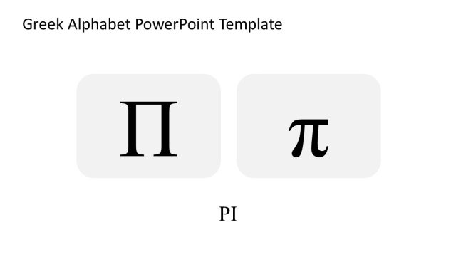 Pi Letter PPT Slide - Greek Alphabet Presentation Template - SlideModel
