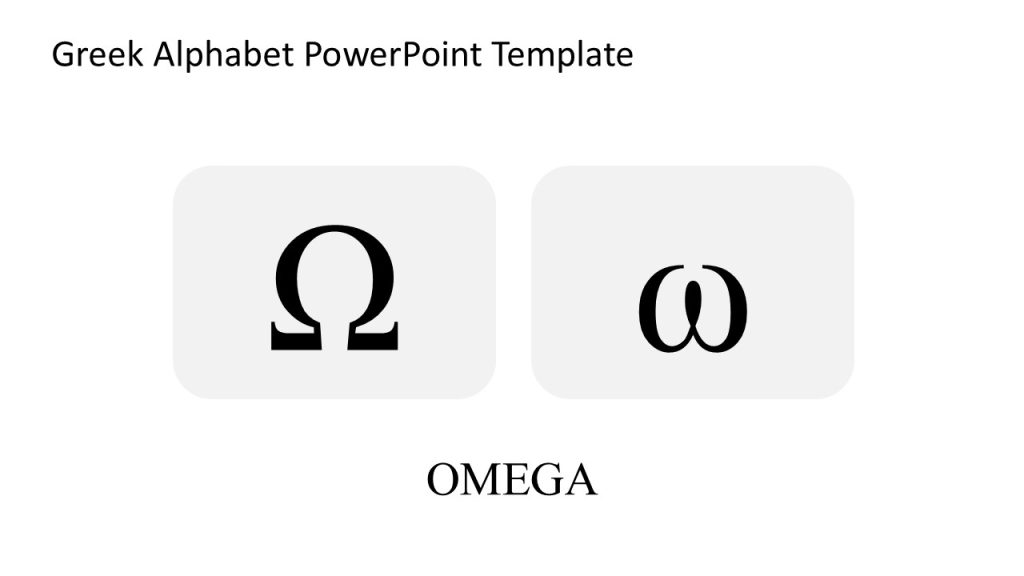 Omega Discussion Slide for Greek Alphabet Presentation - SlideModel