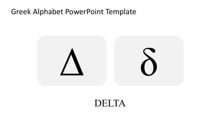 Slide for Letter Delta - Greek Alphabet PPT Template - SlideModel