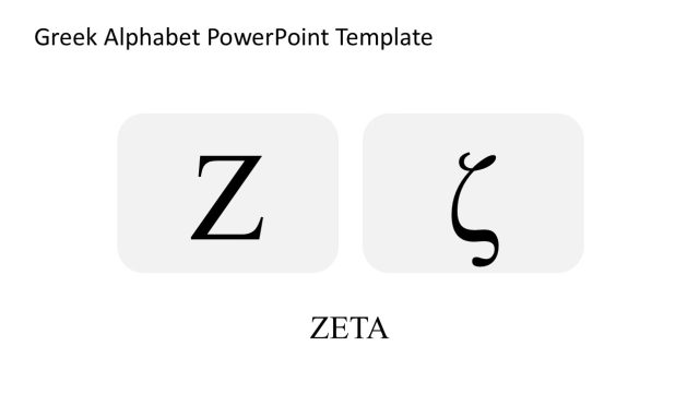 Zeta Slide - Greek Alphabet Layout - SlideModel