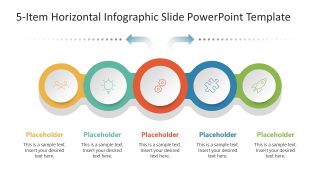Editable 5-Item Two-Side Horizontal Diagram Template - SlideModel