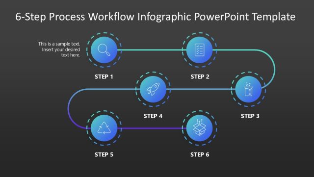 6-Step Process Workflow PPT Slide Template - SlideModel
