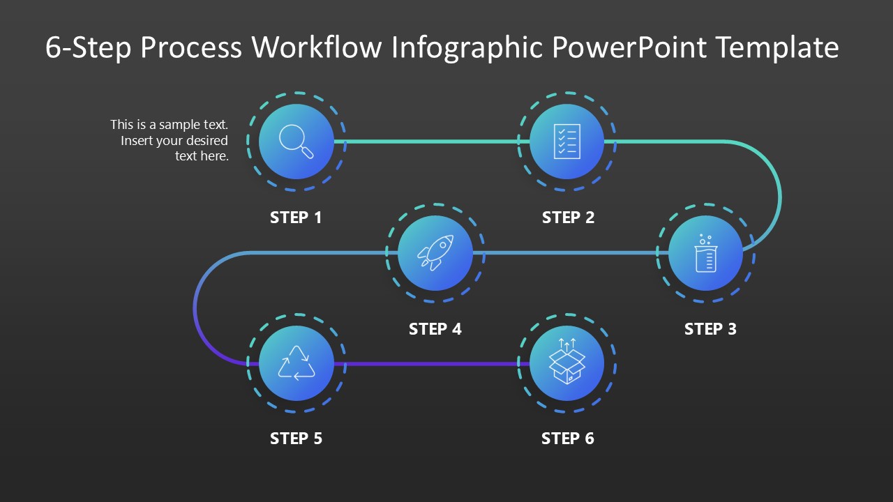 6-Step Process Workflow PowerPoint Template