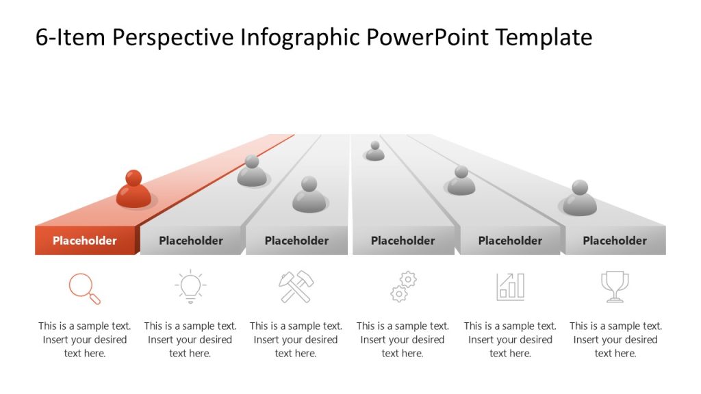 6-Item Perspective Infographic Slide Template - SlideModel