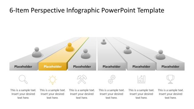 6-Item Perspective Infographic Slide Diagram with Focus Effect - SlideModel