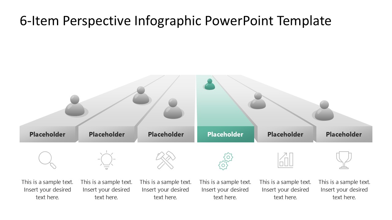 6-Item Perspective Infographic PowerPoint Template