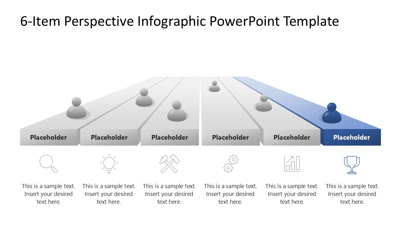 6-Item Perspective Infographic PowerPoint Template