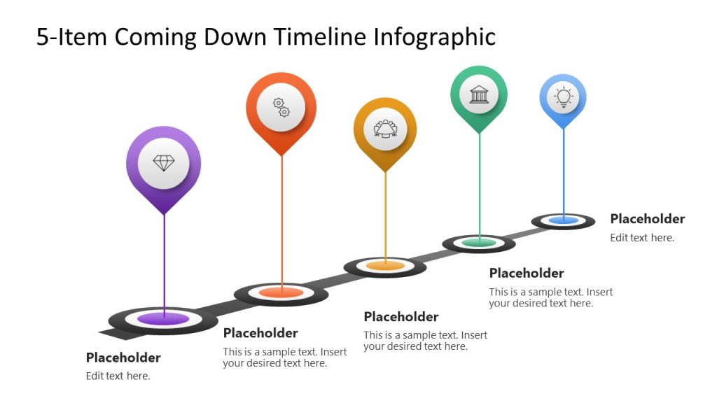 5-Item Coming Up Timeline Infographic Presentation Slide Template ...