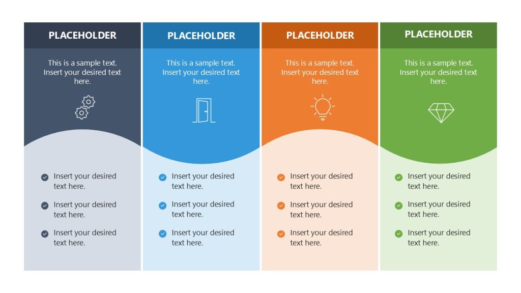 4-Item Infographic Wavy Concept Diagram Slide - SlideModel