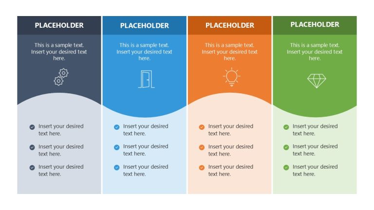 4-Item Infographic Wavy Concept Diagram Slide - SlideModel